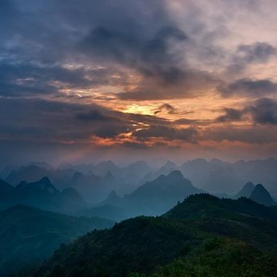 nature Sunrise Mountain Mist Guilin Sky Clouds - KDE Store