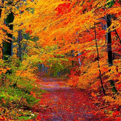 road trees forest leaves autumn road trees forest - KDE Store