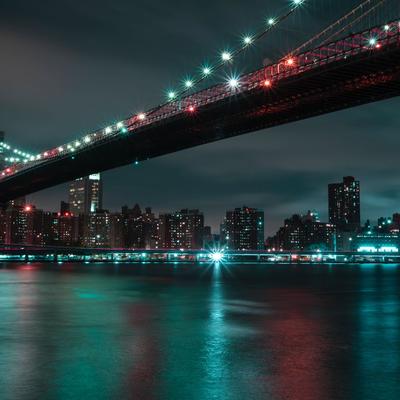 Bridge Over Water During Night Time Full HD - KDE Store