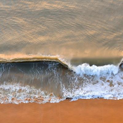 Aerial View beach nature sea waves - KDE Store