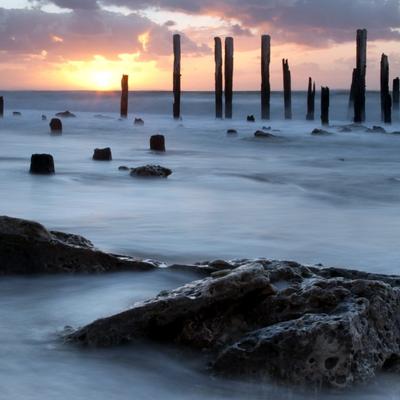 blue clouds nature Orange sky sun sunrise sunset - KDE Store