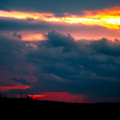 Clouds during Blue Hour nature hd wal - KDE Store