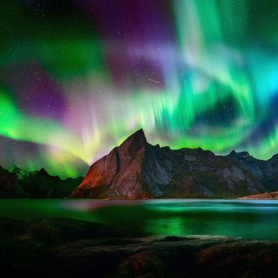 Aurora Borealis milky way starry sky hd wall - KDE Store