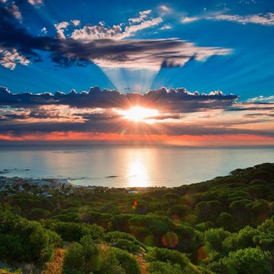 sunset dawn clouds reflection - KDE Store