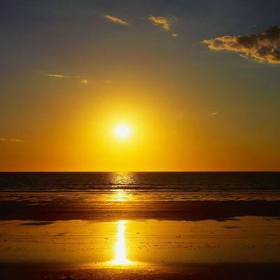 sea ocean landscape sunset clouds hd wall - KDE Store