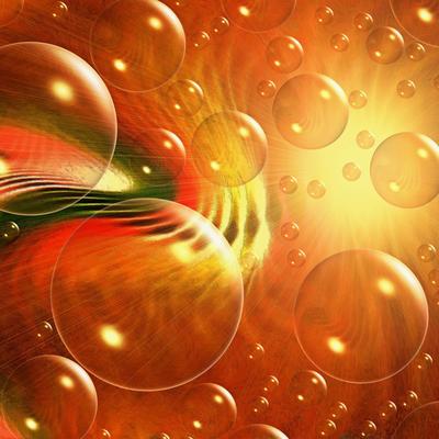 lights digital art abstract wavy lines sphere CGI brow - KDE Store