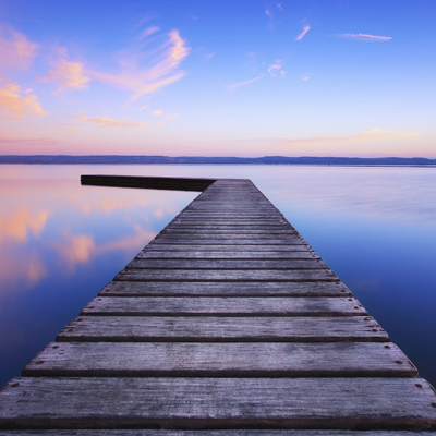 pier lake reflection landscape morning - KDE Store