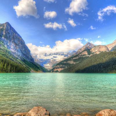 lake reflection Blue Sky mountain - KDE Store