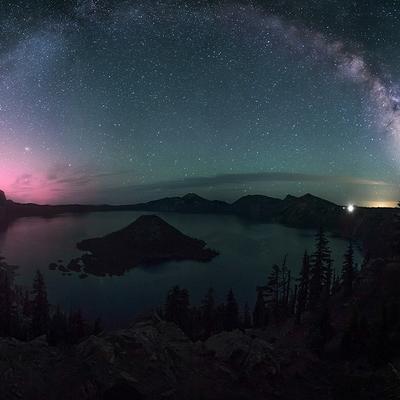 trees landscape lights night galaxy nature long exposu - KDE Store