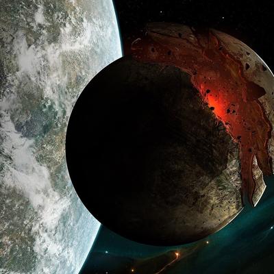 planet space reflection Earth space art science fiction - KDE Store