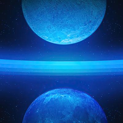 Two Planets Abstract Space Desktop Wallpaper - KDE Store