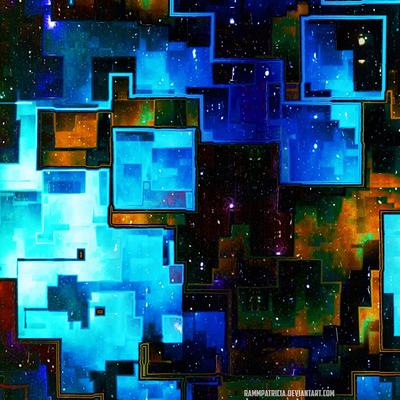 digital abstract RammPatricia cyan digital art HD Wall - KDE Store