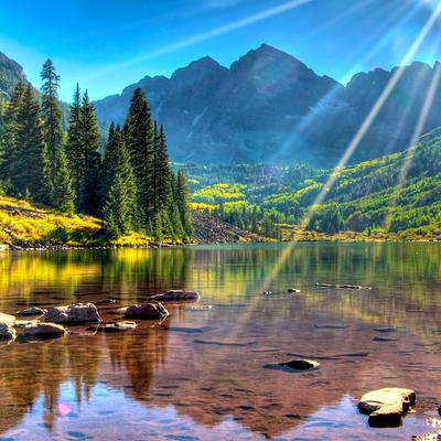 Sunrays Reflection Water HD Wallpaper - KDE Store