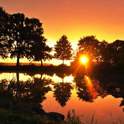 Sunset Evening Reflection Nature HD - KDE Store