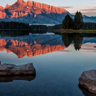 Nature Reflection Lake Mountain Sky sunrays HD WALLPAPER - KDE Store