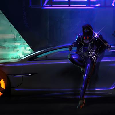 Neon Ride And Rider HD Wallpaper - KDE Store