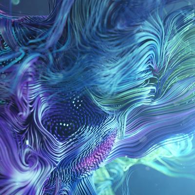 Strands Pattern CGI 3D background Blue Cyan background Trail - KDE Store