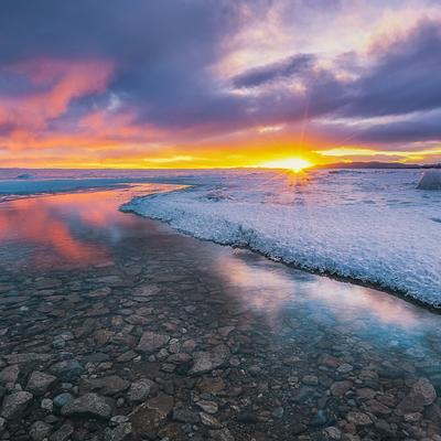 Lake Reflection Winter Desktop Wallpaper - KDE Store