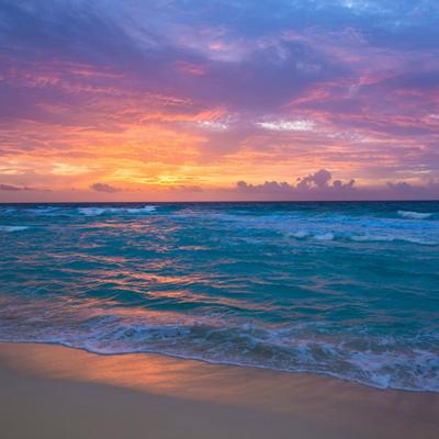 beach ocean sand sea sunrise surf waves Plasma HD - KDE Store