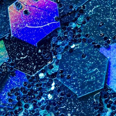 Hexagon Blue Azure Purple Liquid Full HD - KDE Store