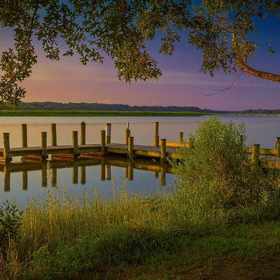 lake reflection Pier Nature - KDE Store