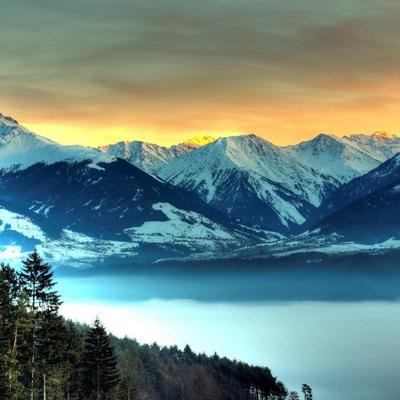 mountains Landscape Nature Mountain Lake Forest Snow - KDE Store