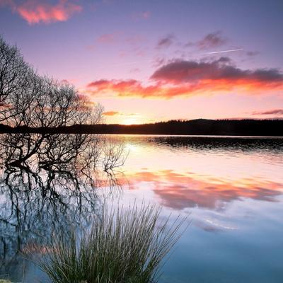 sunset evening lake reflection - KDE Store