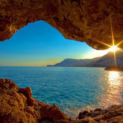 sunrays nature cave mountain - KDE Store