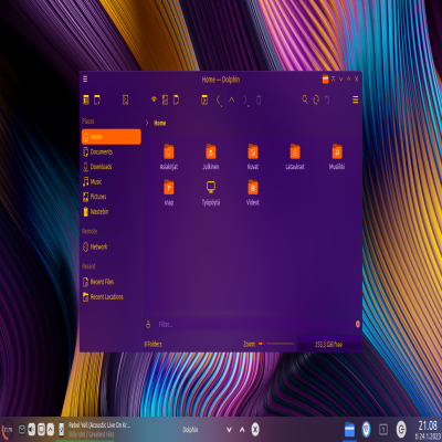 Aquarium Violett And Orange Reloaded - KDE Store