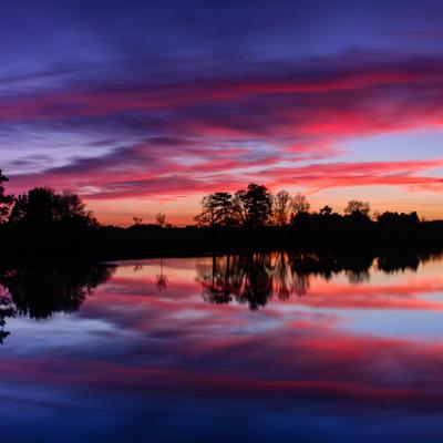 lake reflection golden hour - KDE Store