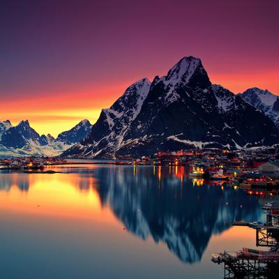 sunrays reflection mountain - KDE Store