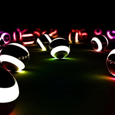 Abstract Neon Balls - KDE Store