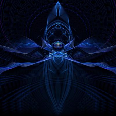 fractals blue glow dark blue dark blue fractals - KDE Store