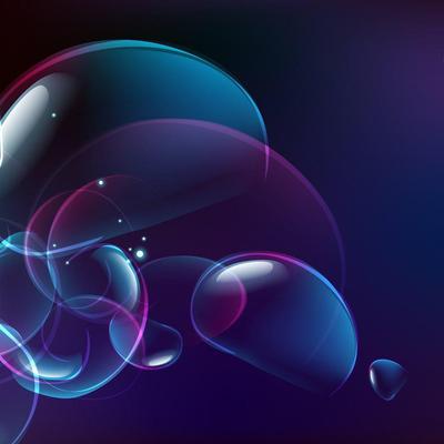 Abstract Bubbles Purple Glare - KDE Store
