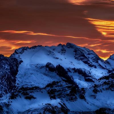 the sky mountains nature Sunset evening - KDE Store