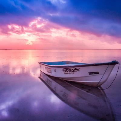 Boat Beach Seashore Reflection Sunset - KDE Store