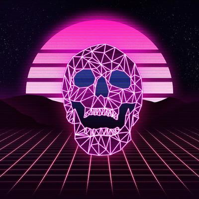 Skull Synthwave 4k - KDE Store