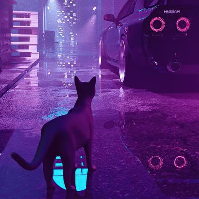 Alley Cat Nissan Skyline Vaporwave 4k - KDE Store