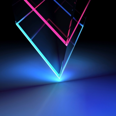 Neon Cube Abstract Shapes 4k - KDE Store
