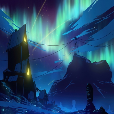 Life Cottage Aurora Northern Lights - KDE Store