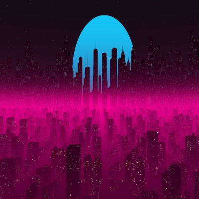 Vapor Synthwave Retro City 4k - KDE Store
