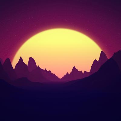 Retro Sunrise Mountains 5k - KDE Store
