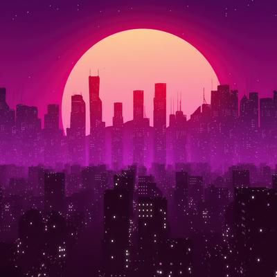 City Lights Sunrise Vaporwave - KDE Store