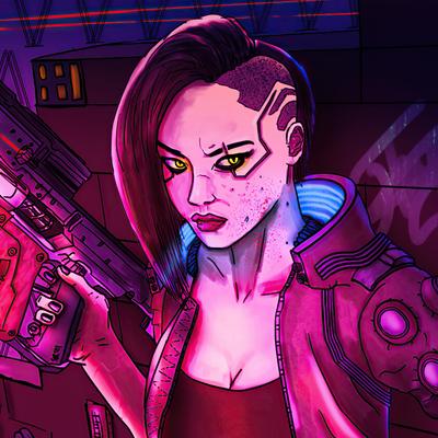 V Character Cyberpunk Girl 5k - KDE Store