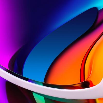 Abstract Colorful Glass Bend Shapes 4k - KDE Store