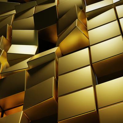 Gold 3d Cubes 4k - KDE Store