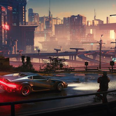 Quadra Turbo R V Tech On Cyberpunk 2077 Streets 5k - KDE Store