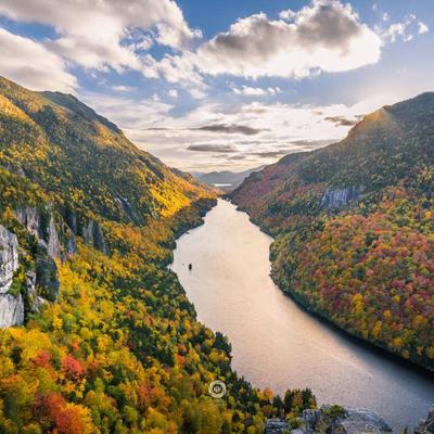 Adirondack Mountains River Clouds Trees 5k - KDE Store
