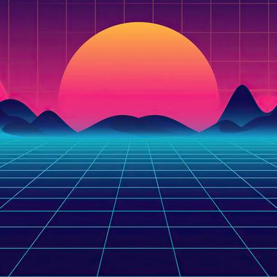 Retro Synthwave Sunrise 4k - KDE Store