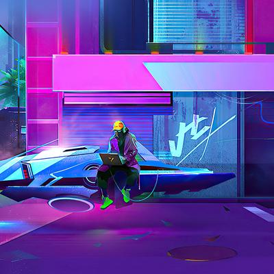 Cyberpunk Hacker Time - KDE Store